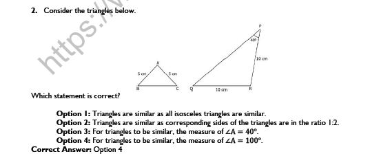 CBSE Class 10 Mathematics Triangles Worksheet Set E CBSE Class 10 Mathematics Triangles Worksheet Set E